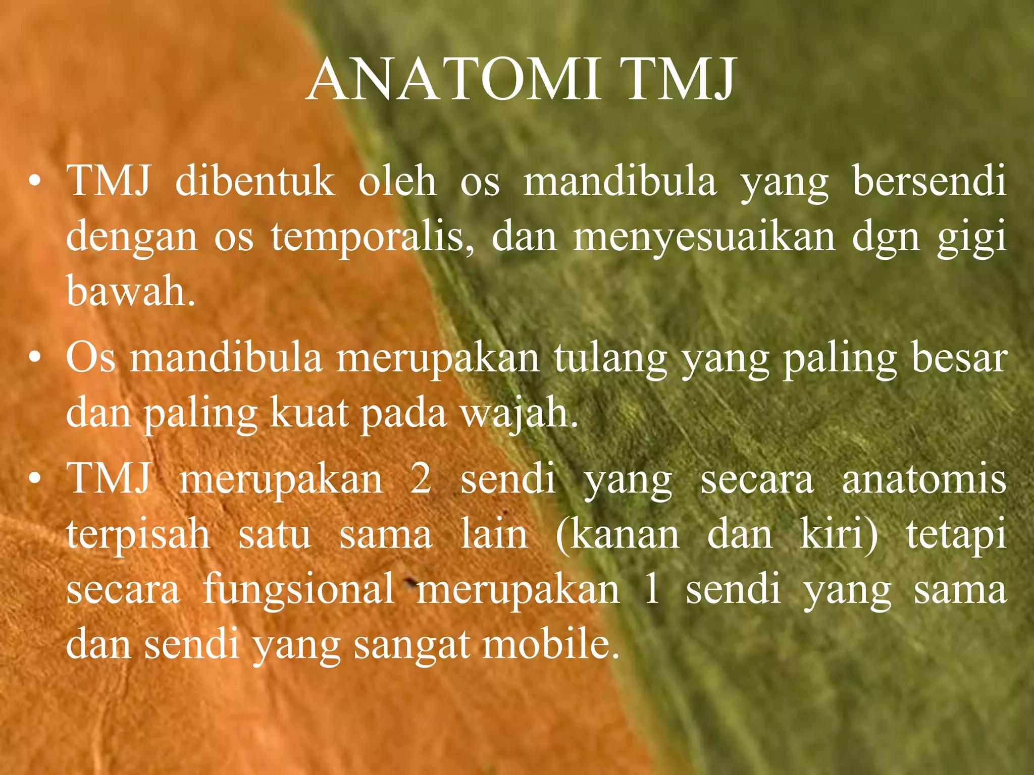 Terapi manual TMJ dalam Fisioterapi | PPTX