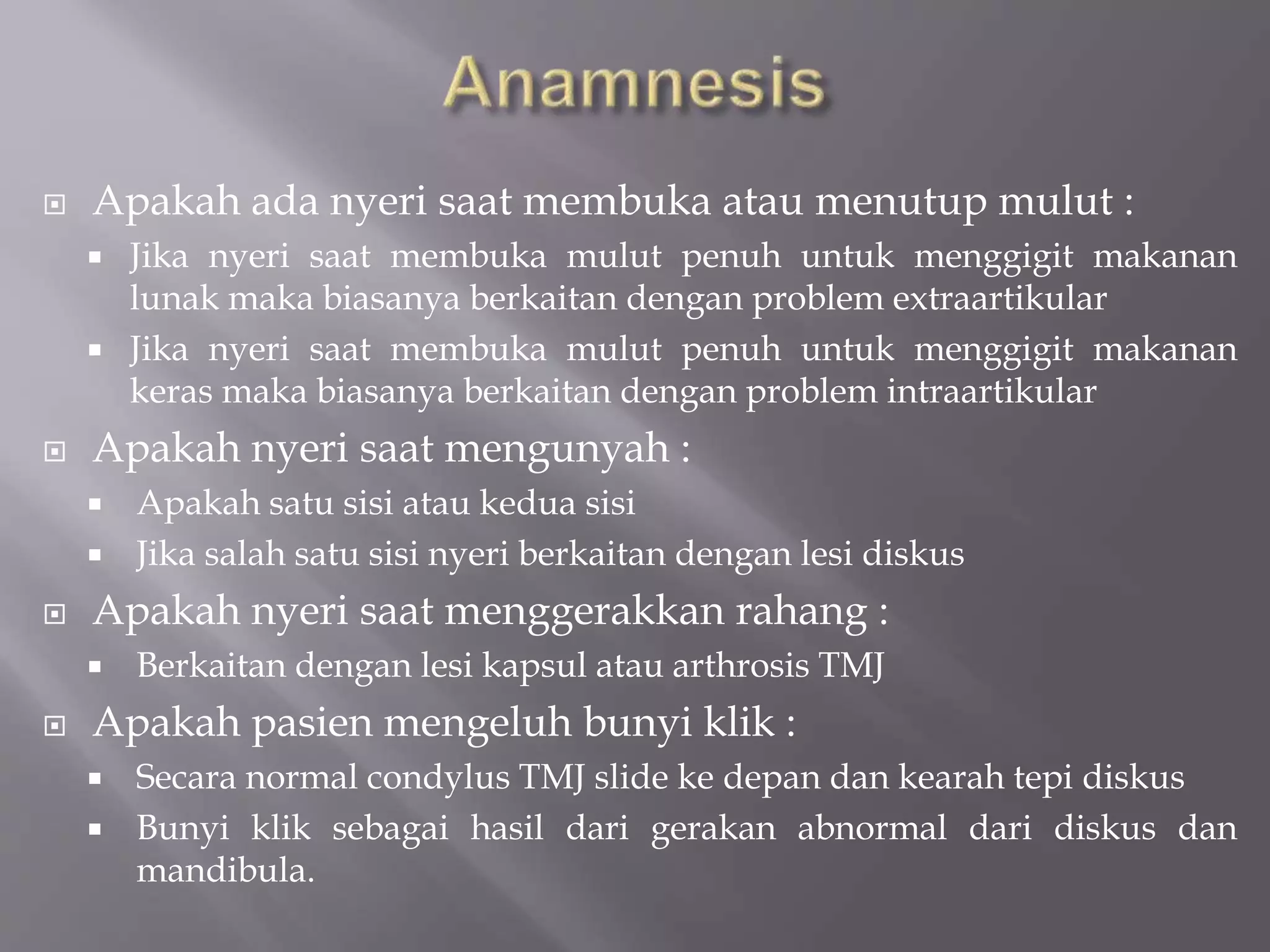 Terapi manual TMJ dalam Fisioterapi | PPTX