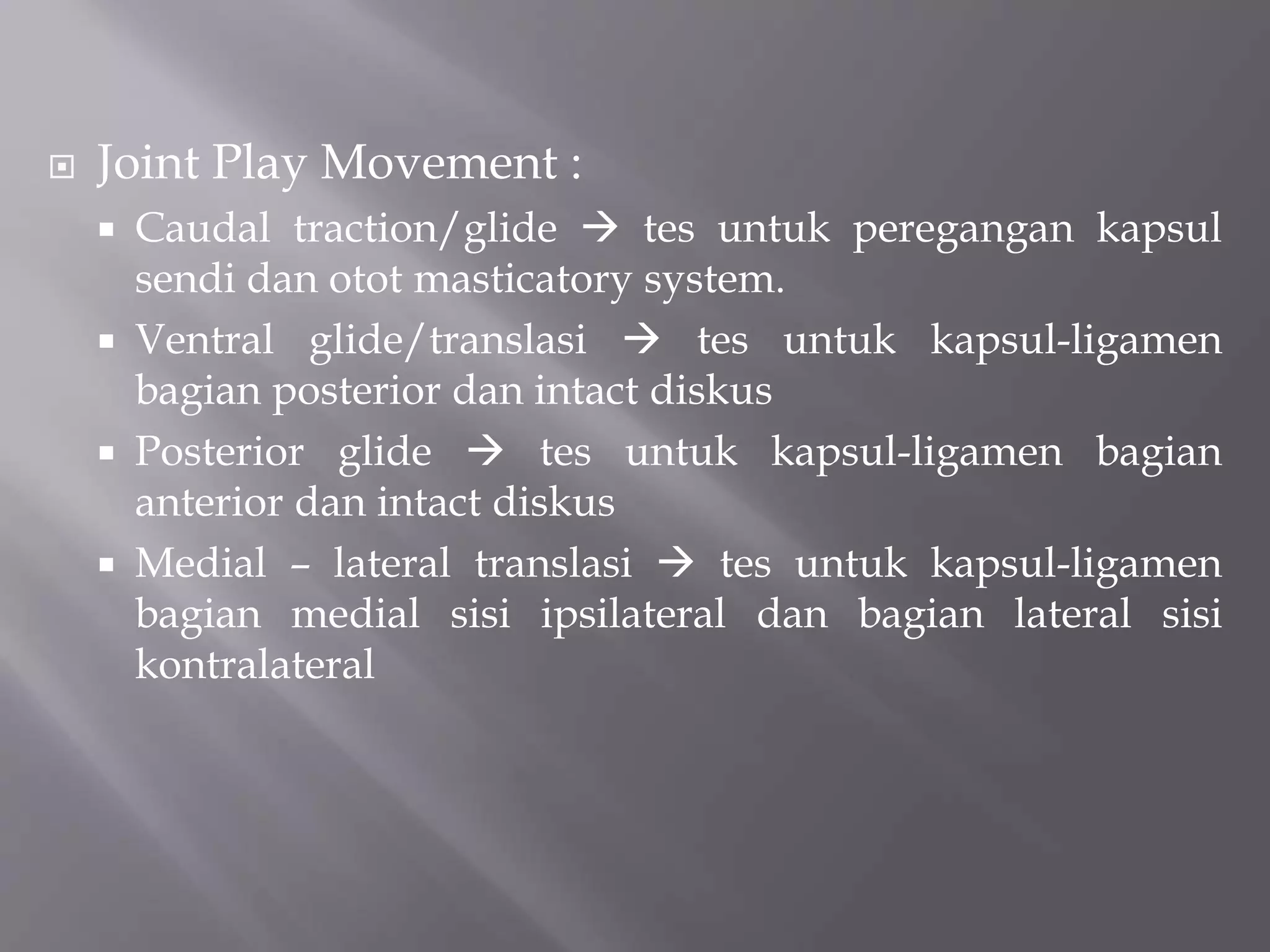 Terapi manual TMJ dalam Fisioterapi | PPTX