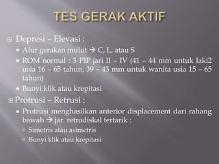 Terapi manual TMJ dalam Fisioterapi | PPTX