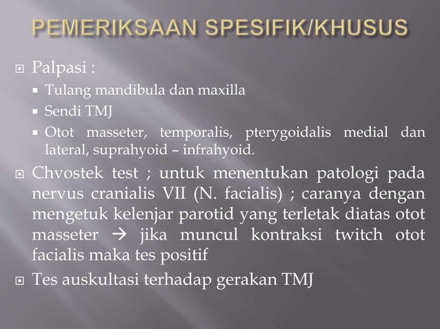 Terapi manual TMJ dalam Fisioterapi | PPTX