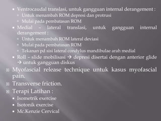 Terapi manual TMJ dalam Fisioterapi | PPTX