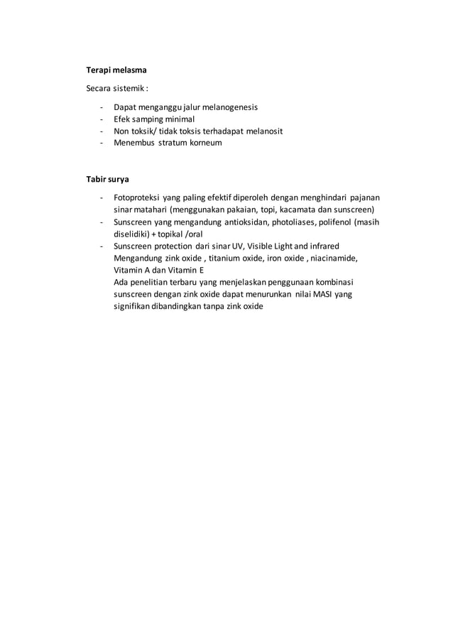 Terapi melasma | DOCX