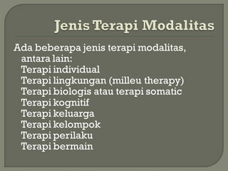 Terapi modalitas keperawatan jiwa | PDF