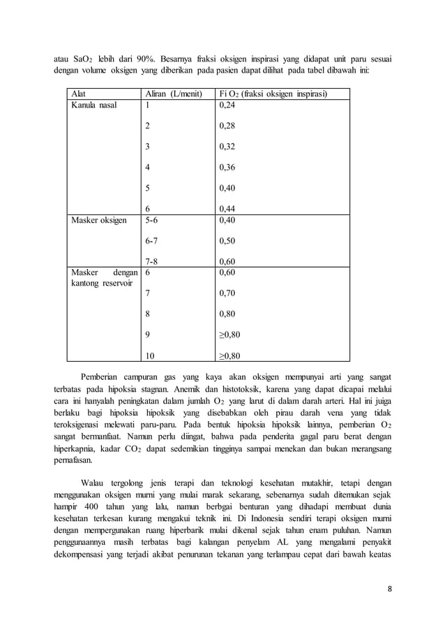 Terapi oksigen | PDF