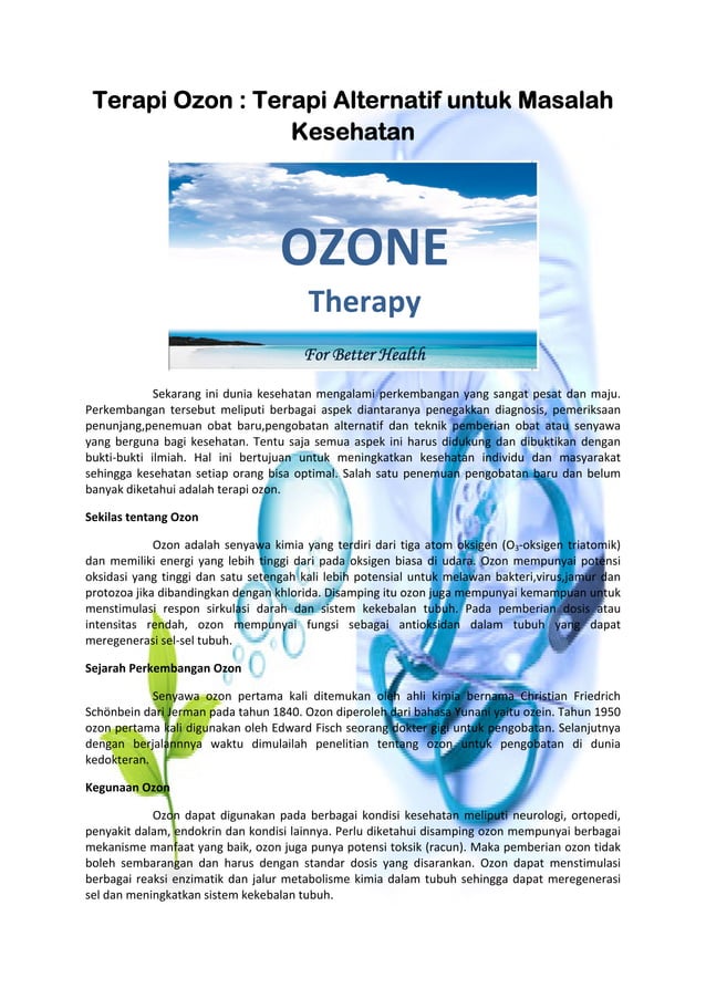 Terapi ozone | PDF