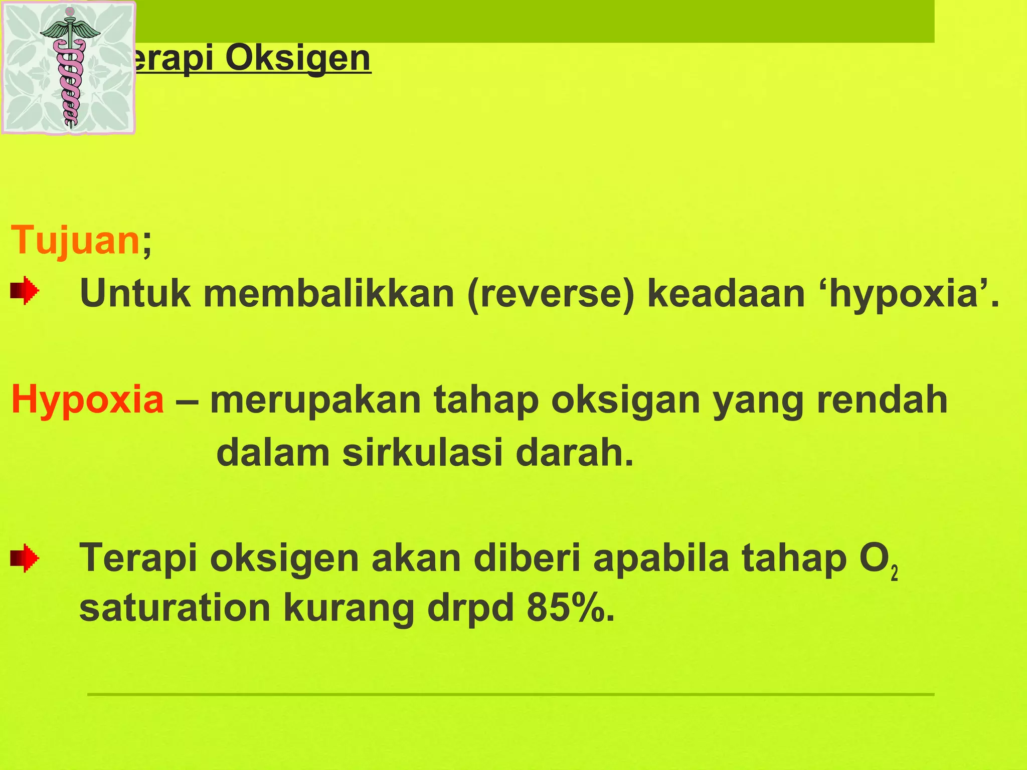 Terapi Pemberian Oksigen | PPT