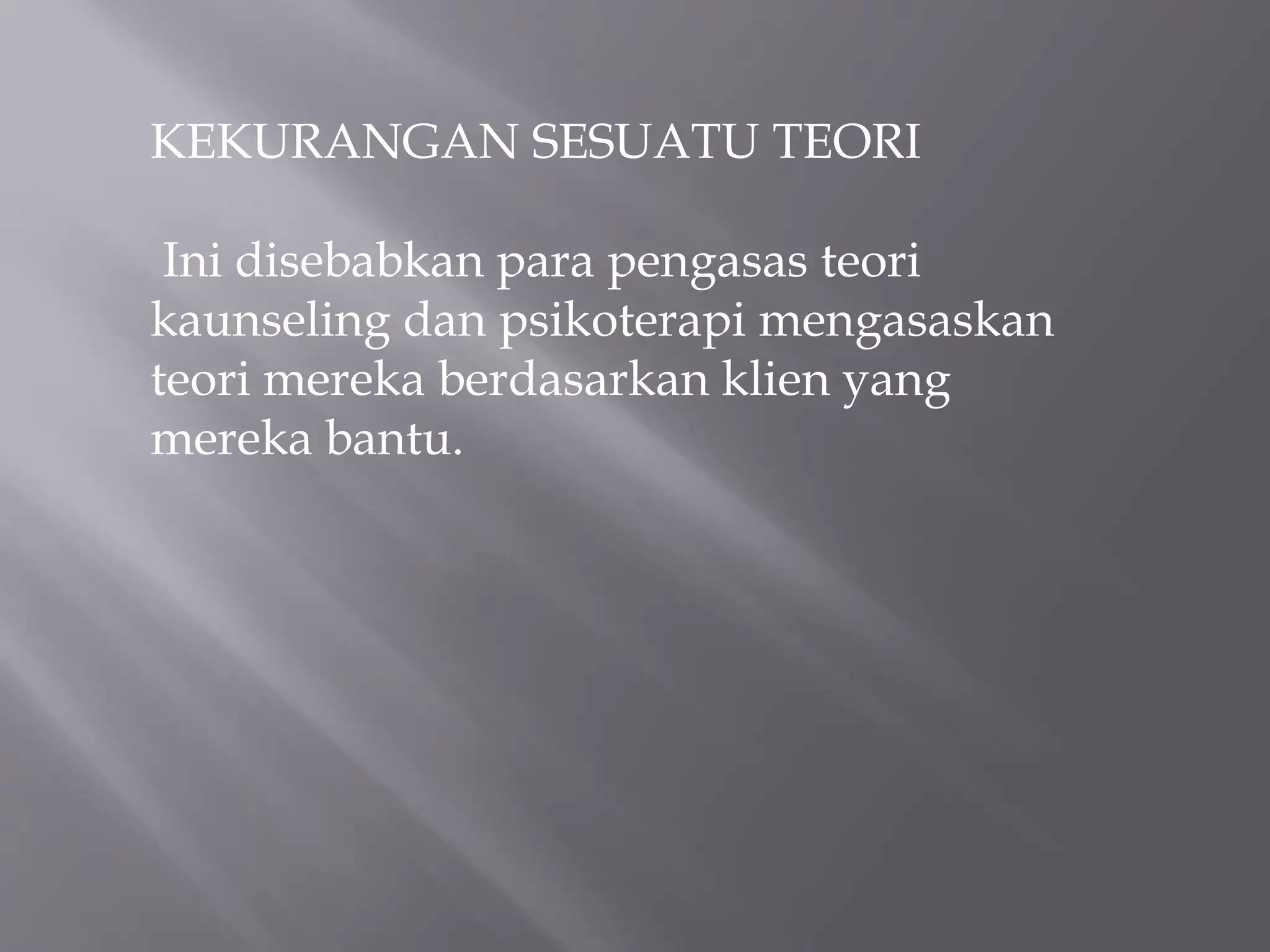 Terapi pendekatan integratif | PPTX