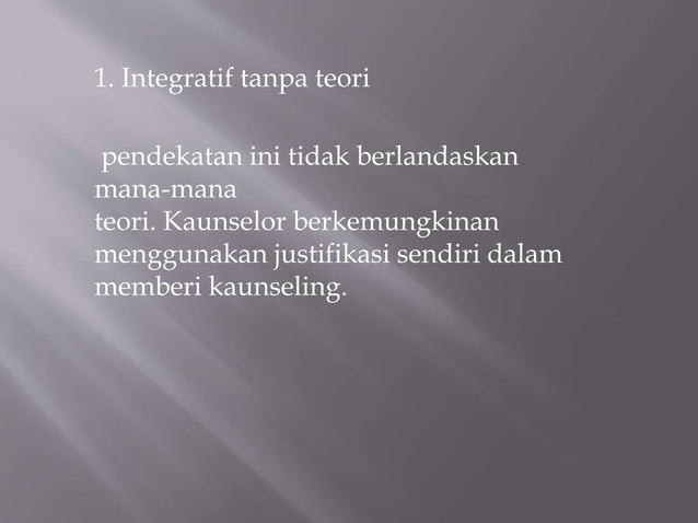 Terapi pendekatan integratif | PPTX