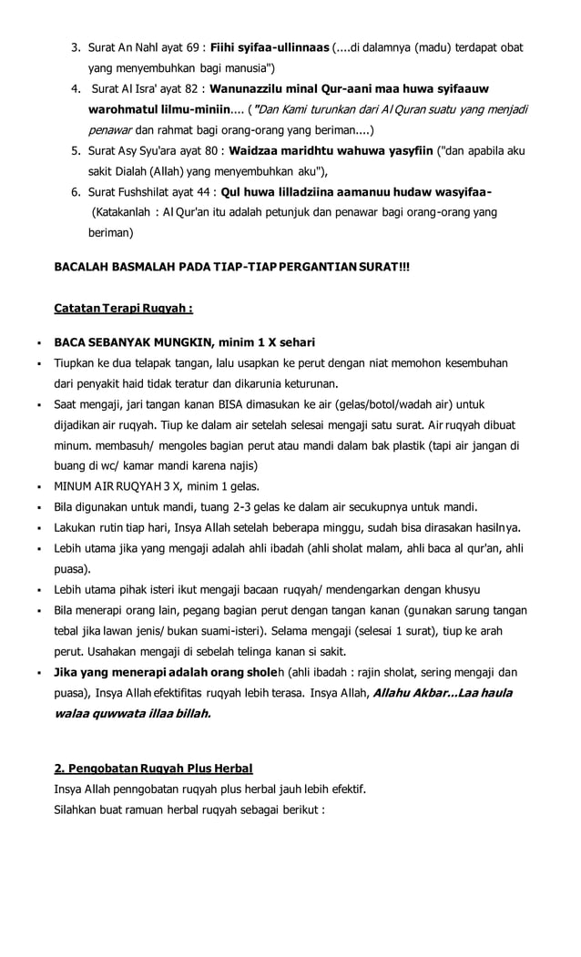 Terapi ruqyah untuk kesuburan dan kehamilan | DOCX