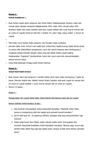 Terapi ruqyah untuk kesuburan dan kehamilan | DOCX
