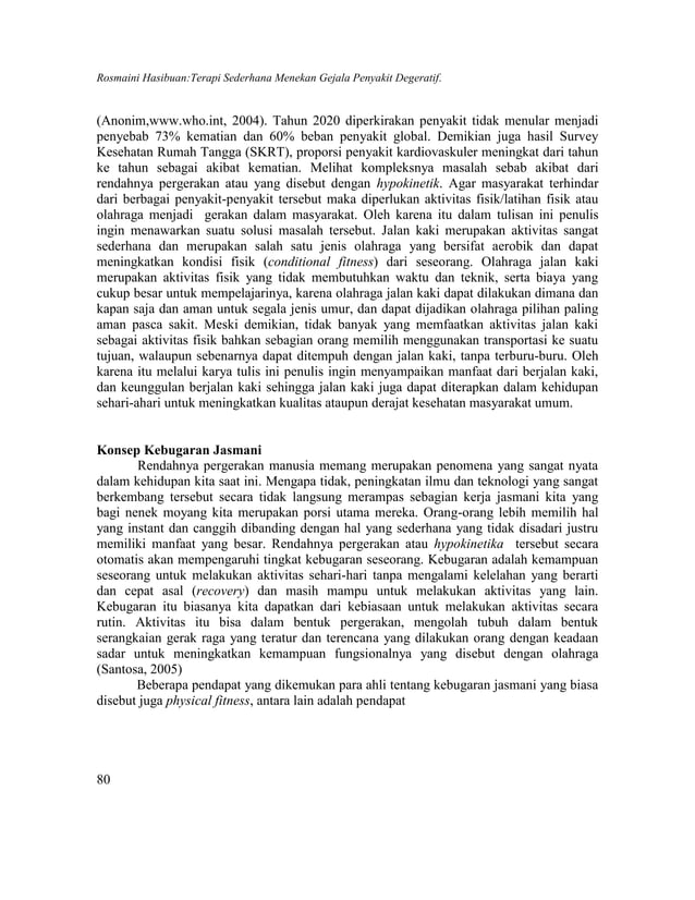 Terapi Sederhana Menekan Gejala Penyakit Degeneratif | PDF