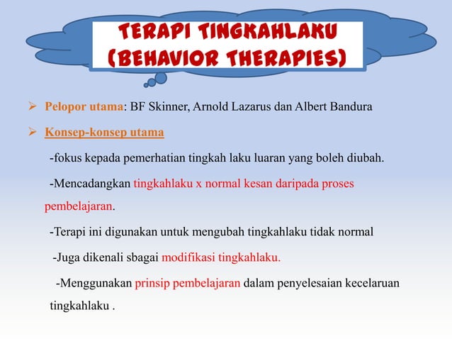 Terapi tingkahlaku | PPTX
