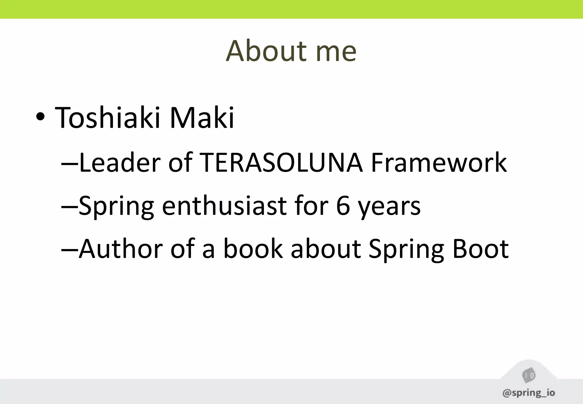 TERASOLUNA Framework on the Spring IO Platform | PDF