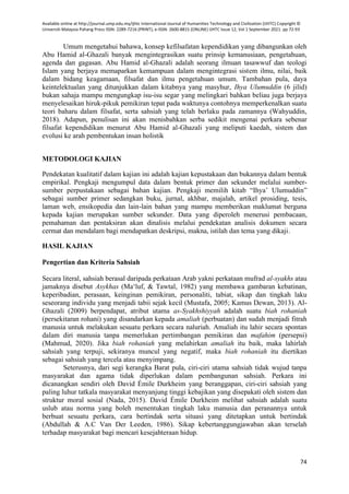 Teras pemikiran abu hamid al ghazali pemangkin kemenjadian sahsiah ...