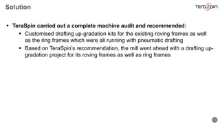 Drafting up-gradation on roving frame and ring frame for improved ...