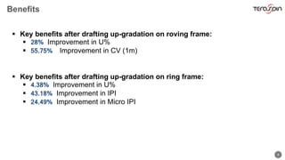 Drafting up-gradation on roving frame and ring frame for improved ...
