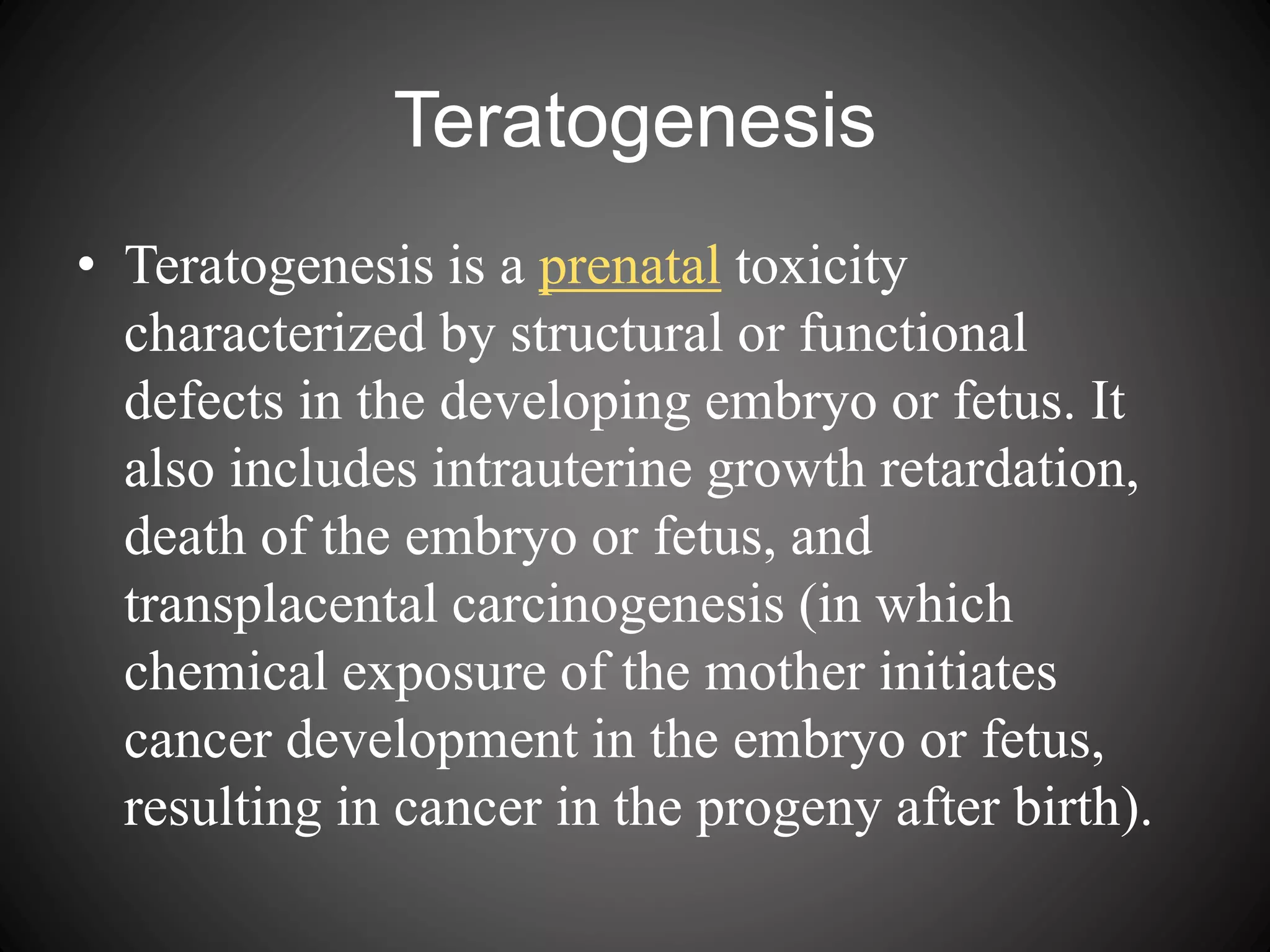 Teratogenesis | PPTX