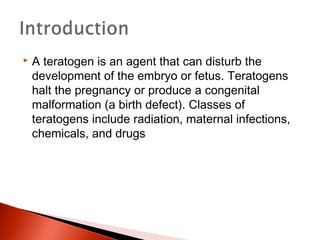 Teratogen Drugs | PPT