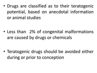 Teratogenic Drugs and Teratogenicity Tests | PPTX