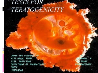 Seminar on Teratogenicity by Sumaraja | PPTX