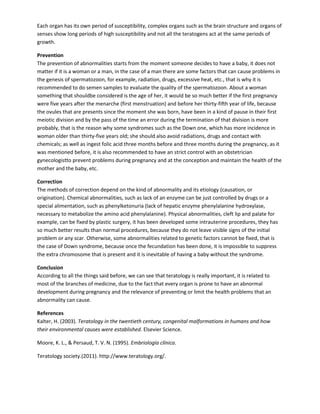 Teratology | DOCX