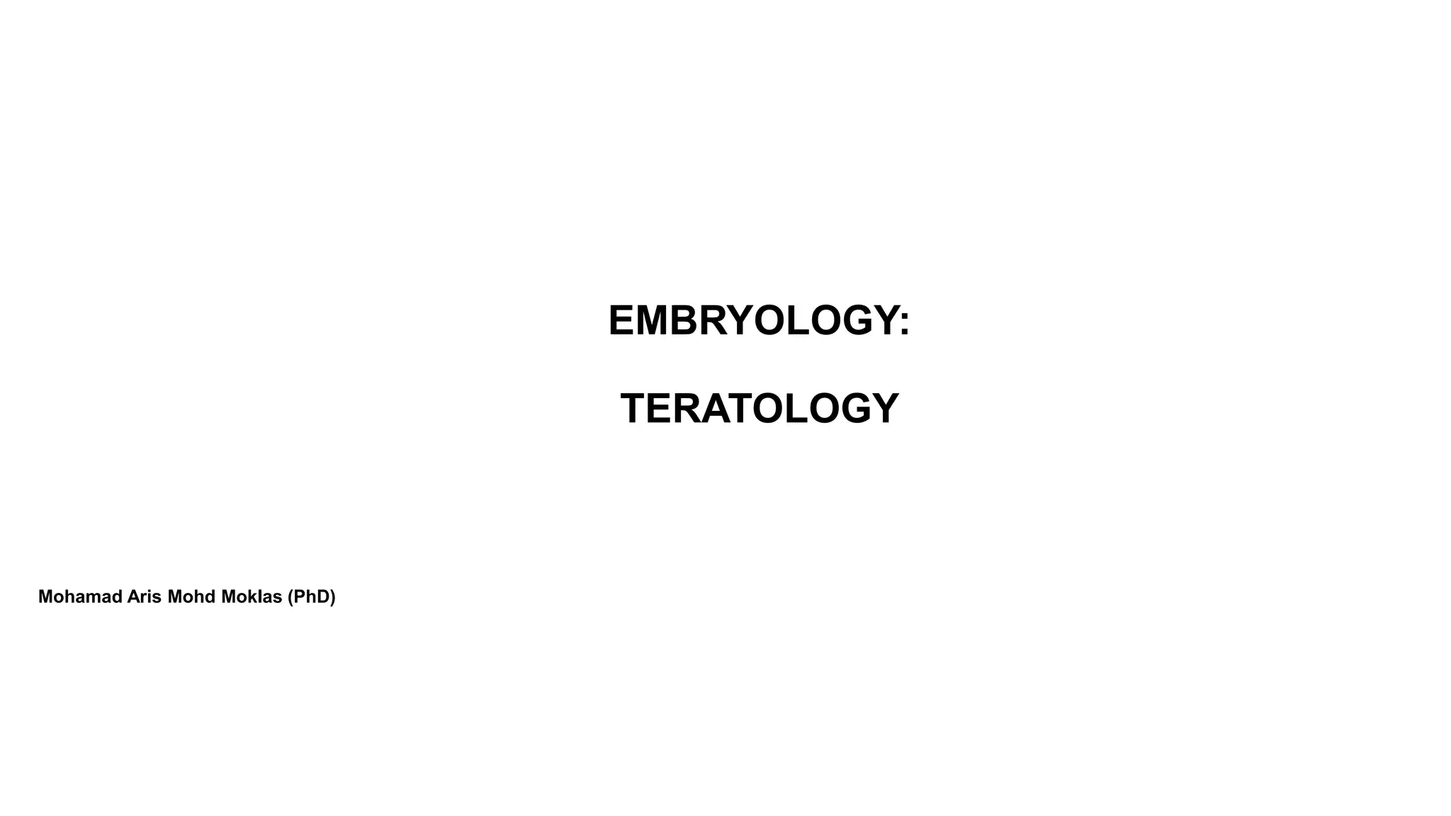 Teratology | PPTX