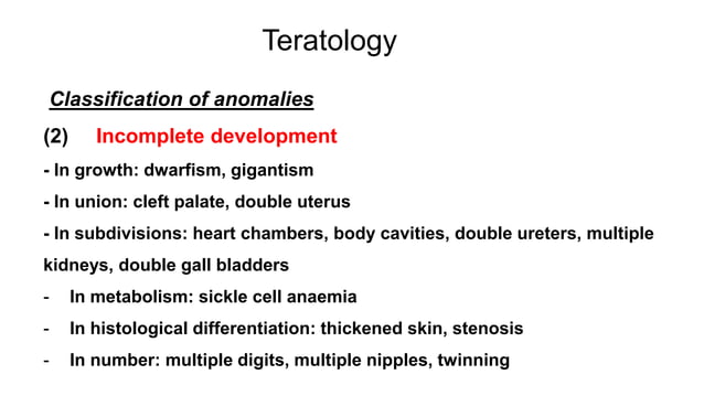 Teratology | PPTX