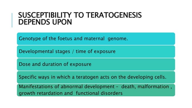 TERATOLOGY.pptx | Pregnancy | Reproductive Health