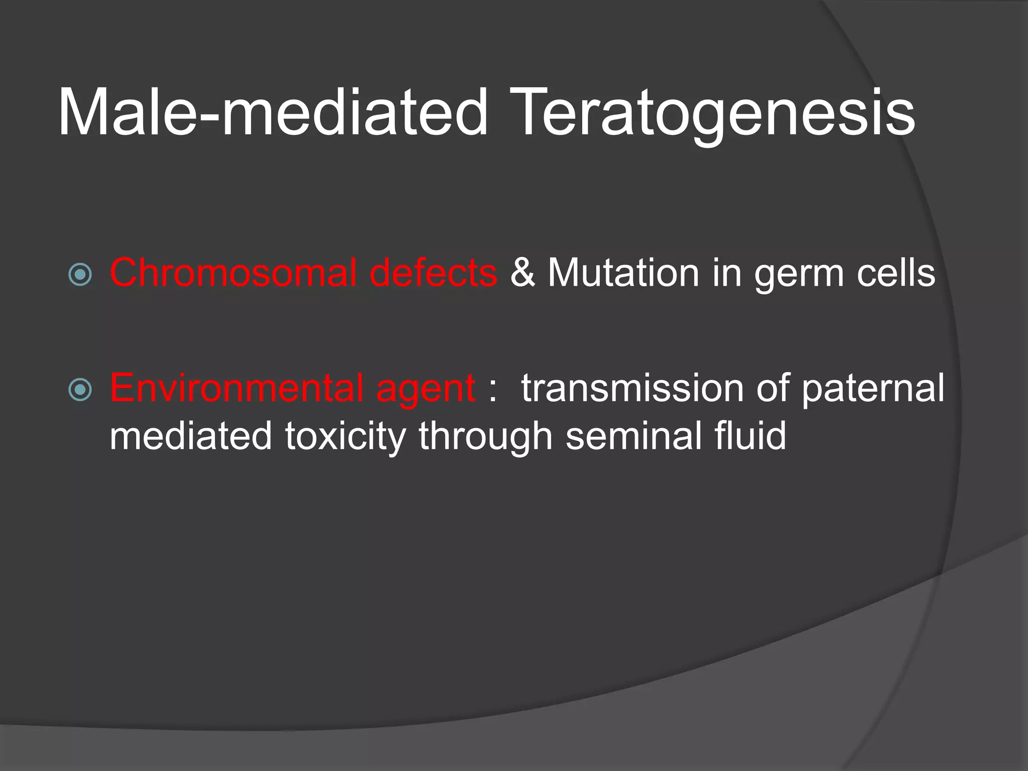 Teratology teratogenesis-birth defect-congenital malformation- anomaly ...