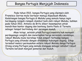 Terbentuknya Kolonialisme dan Imperialisme Portugis di Indonesia | PPTX