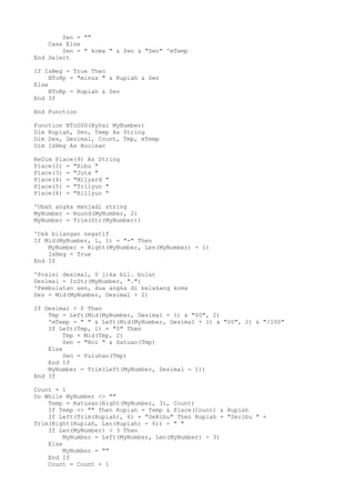 Fungsi Terbilang Valid 100% | PDF