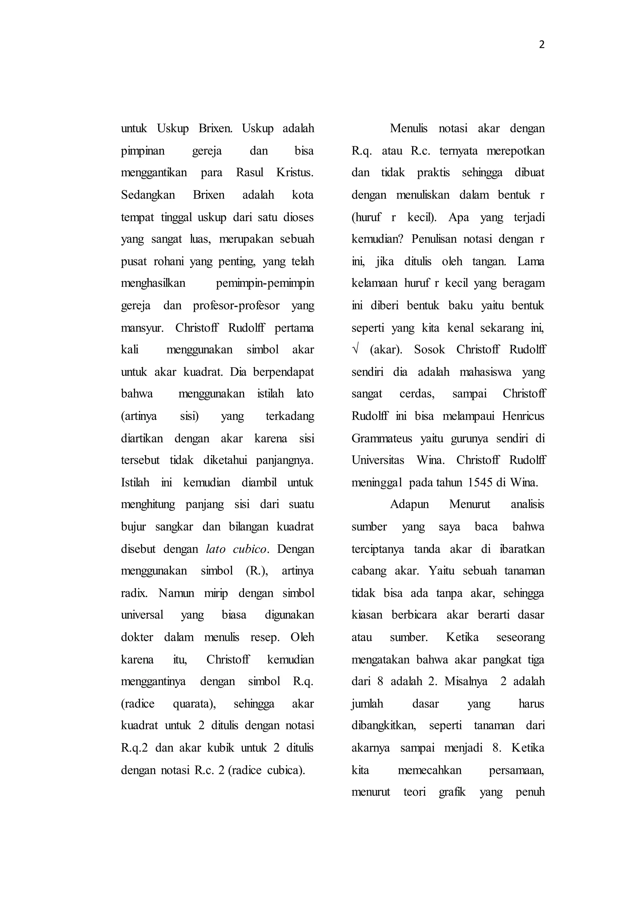 SEJARAH SIMBOL AKAR | DOCX