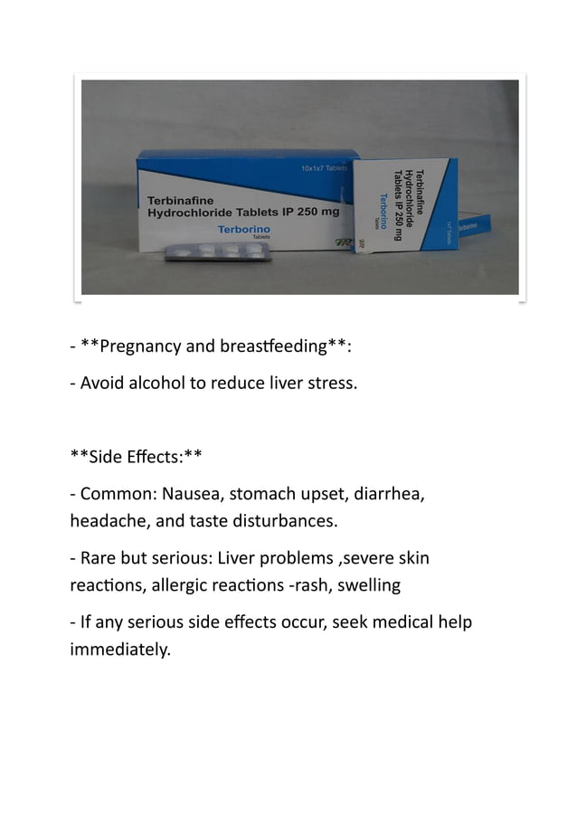 Terbinafine: Uses, Dosage, and Side Effects | PDF