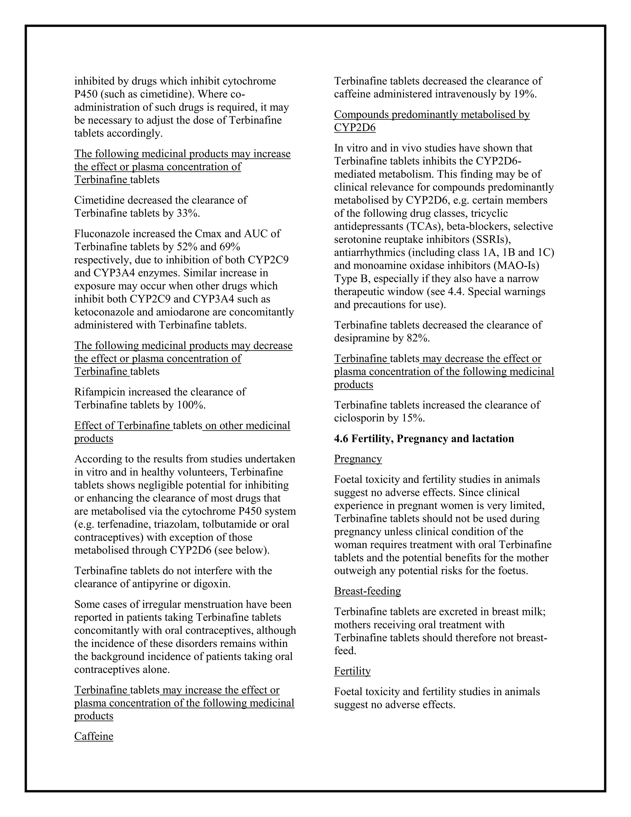 Terbinafine 250mg tablets smpc taj pharmaceuticals | PDF