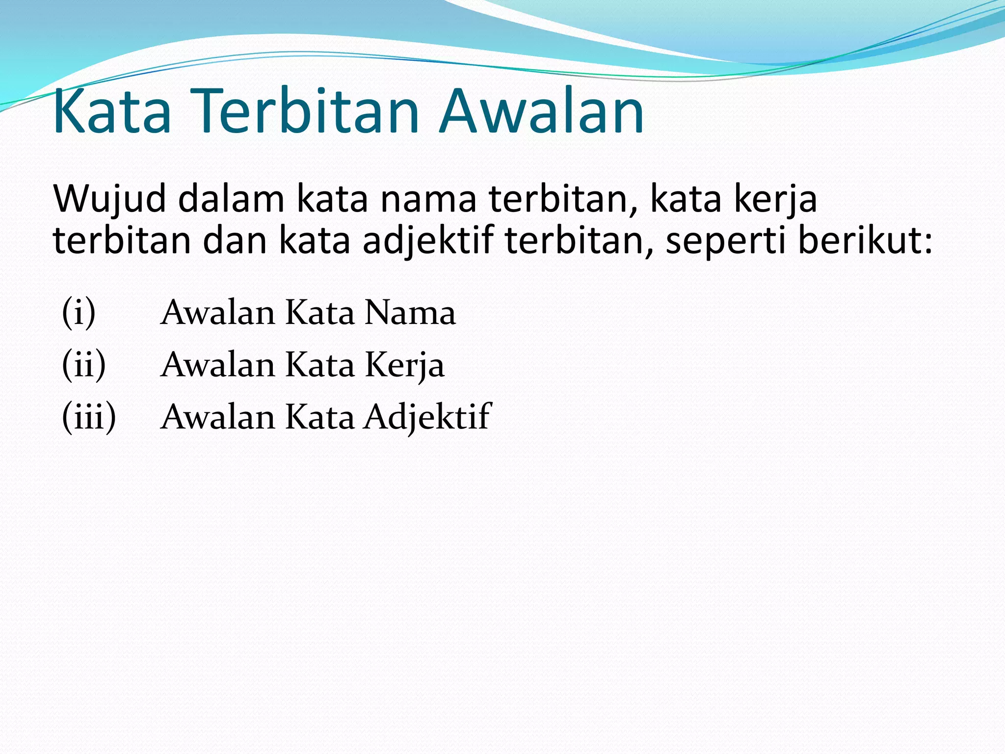 Terbitan awalan bahasa melayu | PPTX