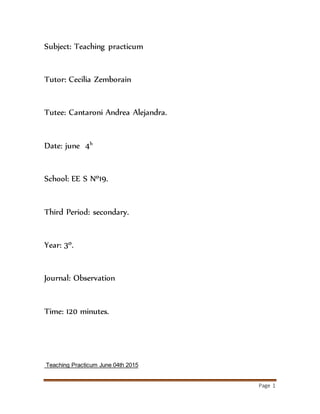 Tercer period . secundaria.journals.observations. | DOCX