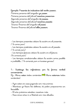 Tercertrimestre1 actividades verbos | PDF