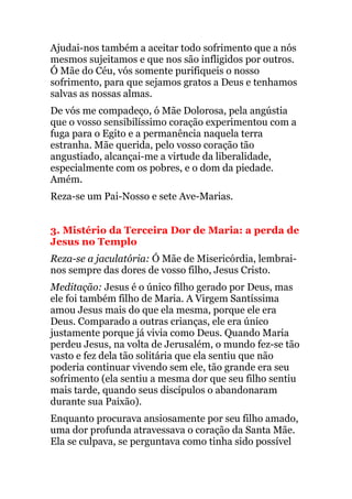 TERÇO DAS SETE DORES DE NOSSA SENHORA | PDF
