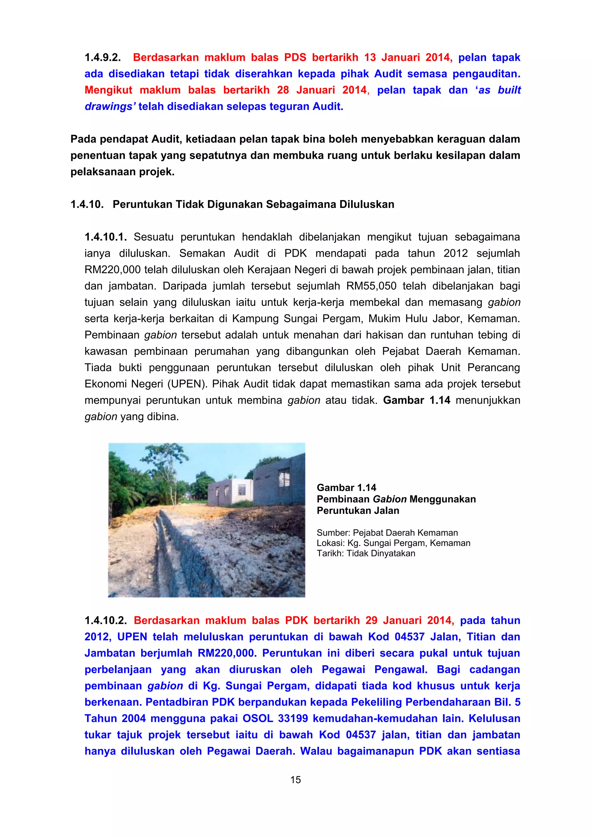 Laporan Ketua Audit Negara 2013 Siri 1 - Terengganu | PDF