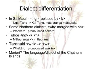 Te reo maaori 1 | PPT