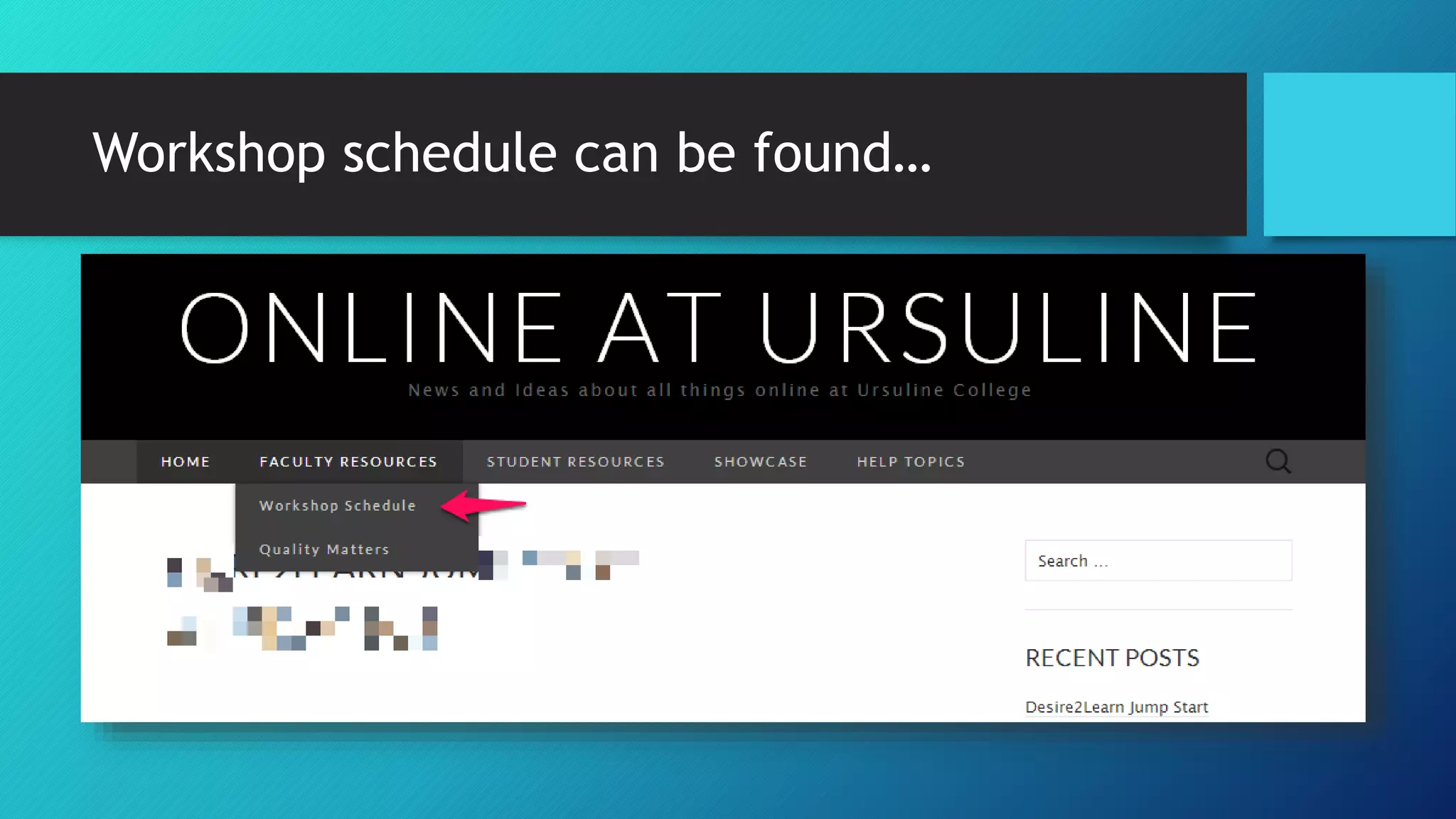 Workshop Schedule Overview | PPTX