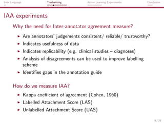 Active Learning and the Irish Treebank | PPT