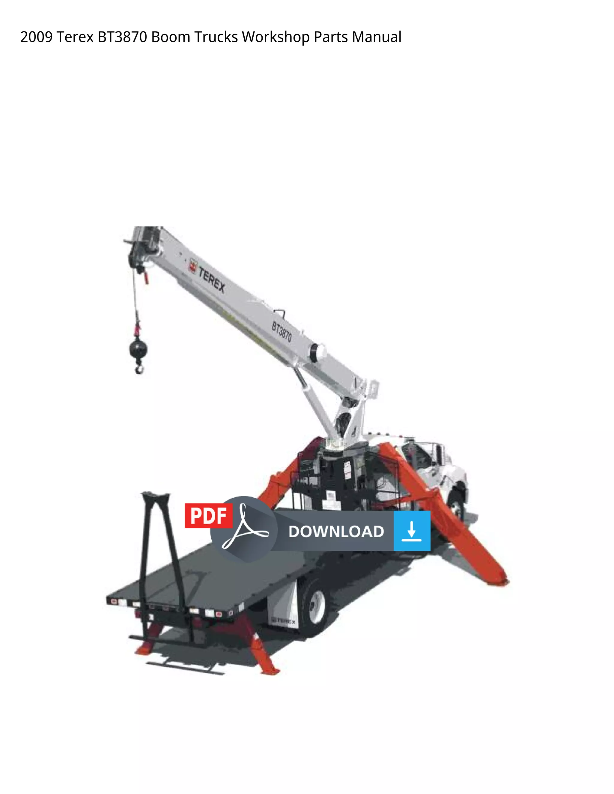 Terex BT3870 Boom Trucks Parts Manual | PDF