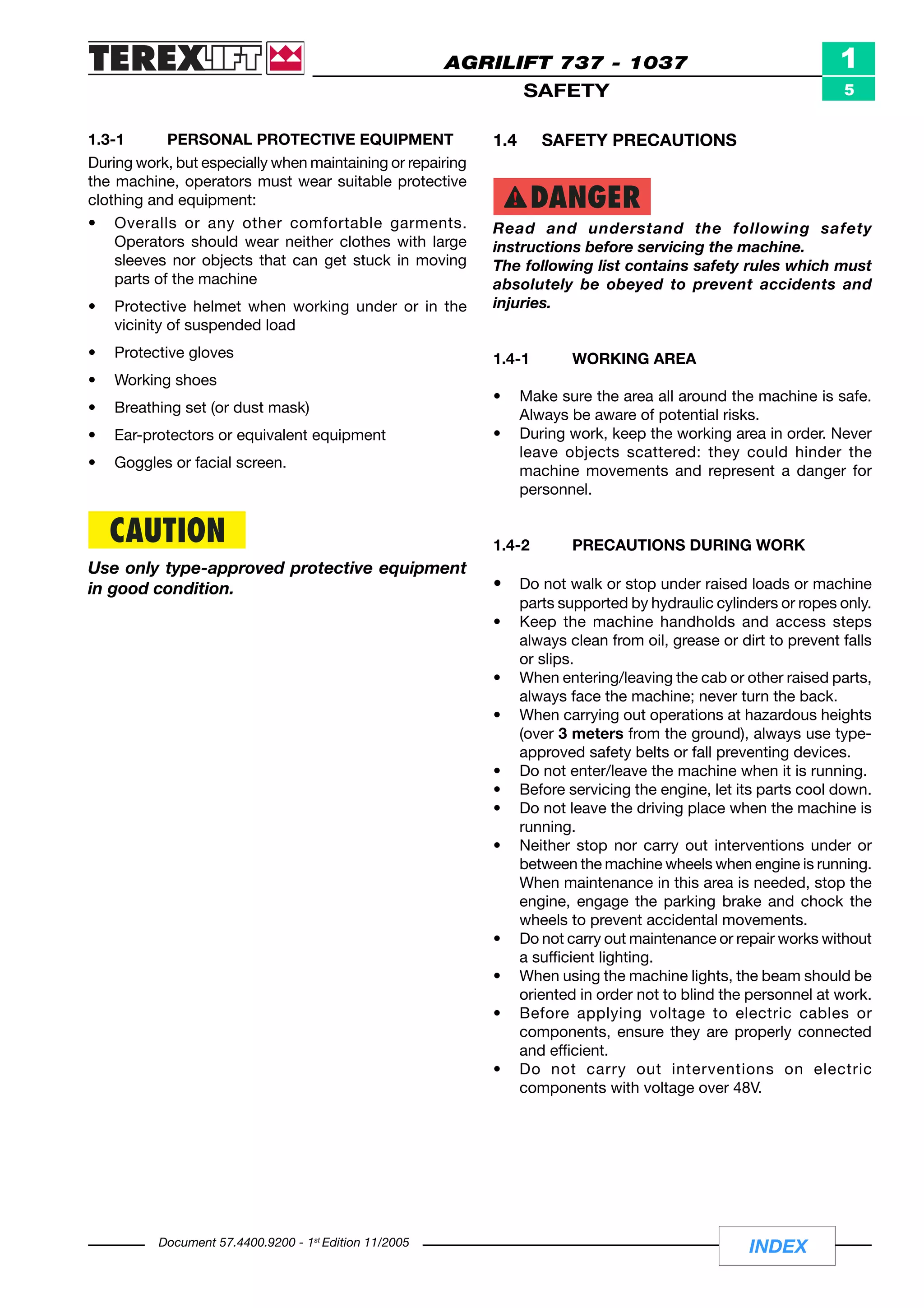 Terex Agrilift 737 - 1037 Telescopic handler Service Repair Manual.pdf