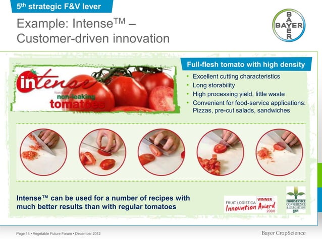 Fruits & Vegetables in Bayer CropScience | PPT