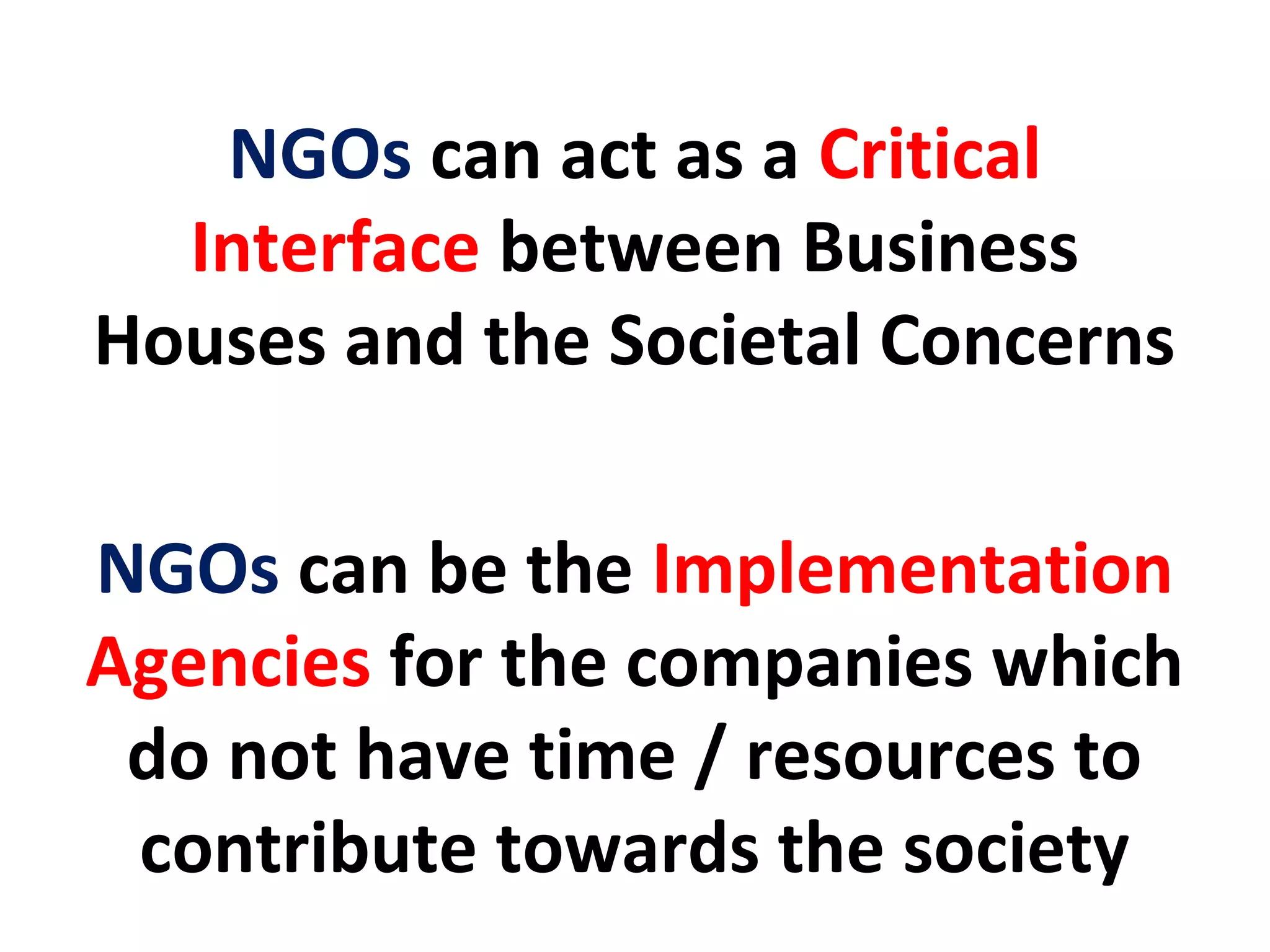 Role of NGO's in Sustainable Development (Sustainability in 21st ...
