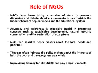 Role of NGO's in Sustainable Development (Sustainability in 21st ...