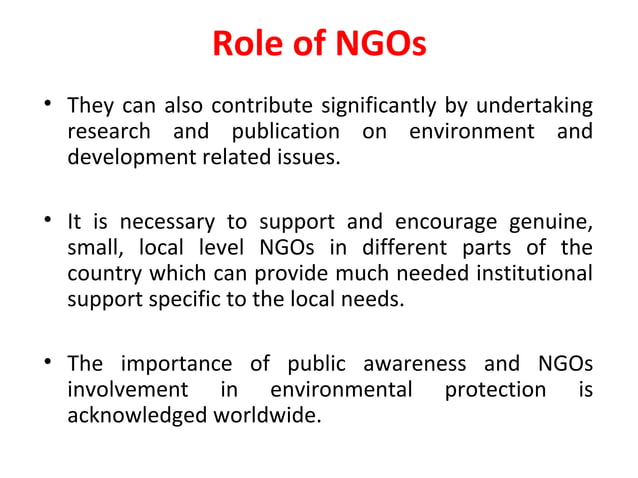 Role of NGO's in Sustainable Development (Sustainability in 21st ...