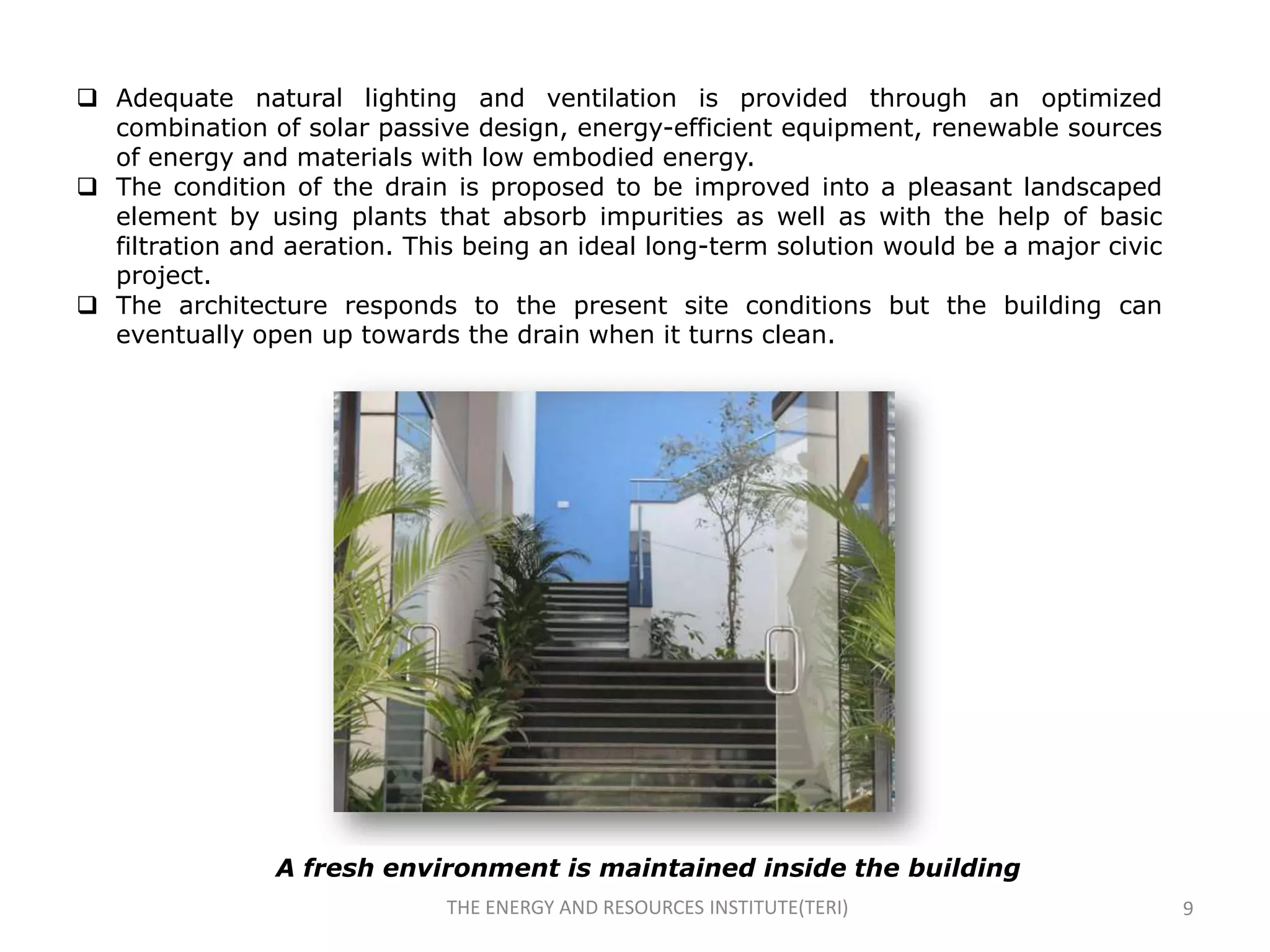 Teri, bangalore & solar passive techniques(rupesh) | PPTX